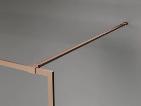Mexen, Mexen Kioto-XF sprchová stěna s rámem 150 x 202 cm, průhledná 10 mm, broušená měď - 800-150-104-65-00-X