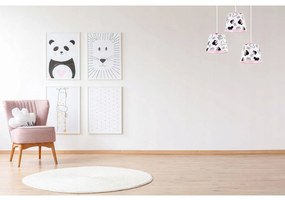 Dětské závěsné svítidlo Minnie, 3x textilní stínítko se vzorem, s