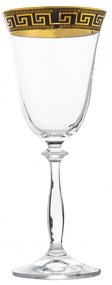 BOHEMIA ANGELA VERSO GOLD SKLENICE NA VÍNO 250 ML SADA 6 KS
