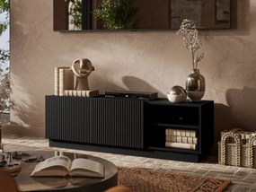 TV stolek/skříňka Ceroza 150 2D, Barva: černá