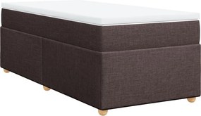 Box spring postel s matrací tmavě hnědá 90x200 cm textil 3285348