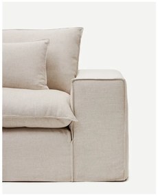 Béžová lněná pohovka 240 cm Anarela – Kave Home