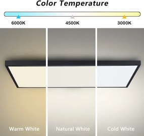 Brilagi -LED Koupelnové stropní svítidlo FRAME LED/96W/230V 120x60 cm IP44 černá