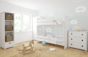 BabyBeds Dětská patrová postel STARS II 180x80 Barevné provedení: Modrá, Úložný prostor: Ne, bez úložného prostoru