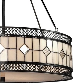 Kovové závěsné svítidlo se skleněným stínidlem ø 60 cm Waldorf – Premier Housewares