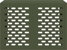 vidaXL Ochrana klimatizace Olivově zelená 100 x 50 x 70 cm Ocel [865900]
