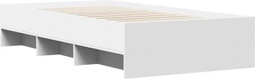 Rám postele bílý 90 x 190 cm kompozitní dřevo 3295702