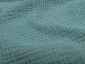 Biante Mušelínový povlak na polštář MSN-019 Pastelově modrozelený 45 x 45 cm