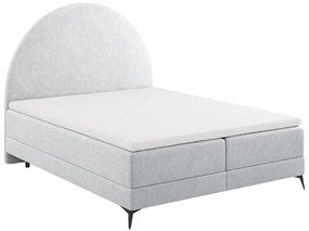 OnaDnes -20% Šedá čalouněná dvoulůžková postel boxspring Cosmopolitan Design Sunrise 160 x 200 cm