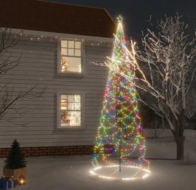 vidaXL Vánoční stromek s kovovým sloupkem 1 400 LED 5 m [328632] Barva: Vícebarevný