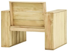 Zahradní židle 89 x 76 x 76 cm impregnované borové dřevo - Default Title