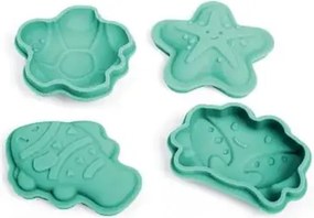 Bigjigs Toys Silikonové formičky Eggshell zelená / od 18 měsíců