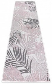 Kusový koberec Palmové listy růžově šedý atyp 80x300cm