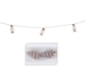 Mořská girlanda s LED – šedo-bílá 180 cm