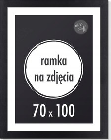 Rámeček 70x100 rámečky na fotografie B1 rámeček černý rám Mdf velký 100x70 cm