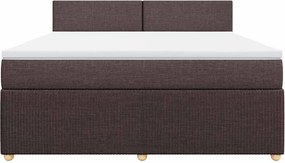 Box spring postel s matrací tmavě hnědá 180x200 cm textil 3289831