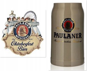 Paulaner Oktoberfest Beer keramický pivní sklenice 1 litr