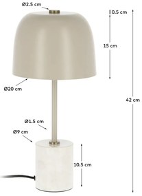 Béžová stolní lampa Kave Home Alish