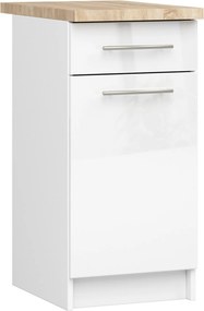 Kuchyňská skříňka Olivia S40 SZ1 bílá/bílý lesk
