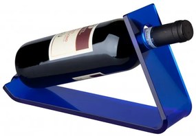 by inspire Stojan na láhev vína (27,5x33x17 cm)  - modrý