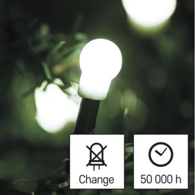 LED Vánoční venkovní řetěz 80xLED/13m IP44 studená bílá