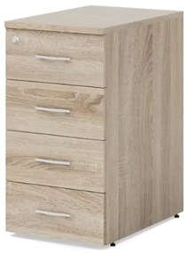 Kontejner Impress 40,6 x 60 cm - 4 zásuvky (ke stolu Impress 73 cm), dub sonoma
