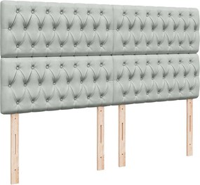 Box spring postel s matrací světle šedá 200x200 cm samet 3292436