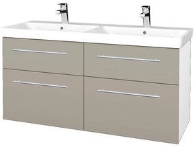 Dřevojas Koupelnová skříň Q MAX SZZ4 120 Varianta: N01 Bílá lesk / Úchytka T01 / D17 Colorado
