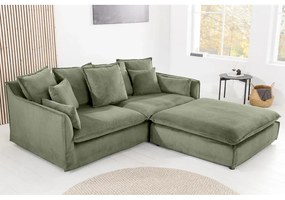 Massive home | Pohovka HEAVEN 200cm 3místná pružinová s odnímatelným potahem, zelená