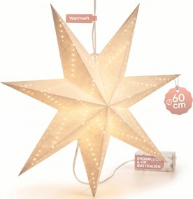 Casaria LED vánoční hvězda papírová 60 cm