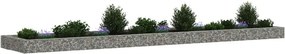 Gabionový vyvýšený záhon pozinkovaná ocel 500 x 100 x 20 cm 151315