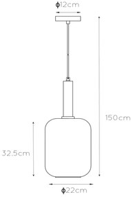 Lucide 45494/01/65 - Lustr na lanku JOANET 1xE27/40W/230V