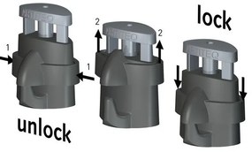 Závěsný systém na obrazy - Háček samosvorný Micro Grip 2mm 20 Kg s pojistkou