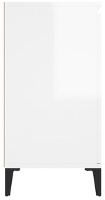 vidaXL Příborník bílý s vysokým leskem 104 x 35 x 70 cm dřevotříska