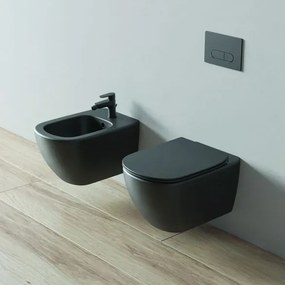 Ideal Standard Tesi WC závěsné s AquaBlade, černá mat T0079V3