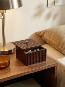 Sinsay - Rýhovaný úložný box s víkem - hnědá