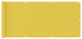 310993 vidaXL Balkonová zástěna žlutá 75 x 400 cm HDPE