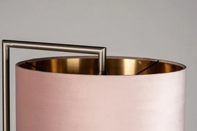 Stojací designová lampa Pallas Pink Steel
