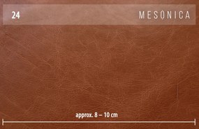 Koňakové koženkové křeslo MESONICA Musso