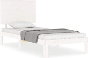 Postel bez matrace bílá 90 x 200 cm masivní borovice 3193647