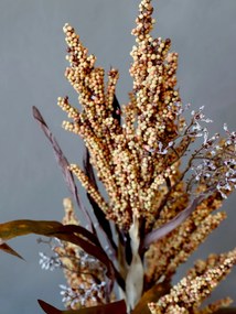 Chic Antique Dekorativní umělé květy Seed Capsules Cream 93 cm, béžová barva, krémová barva, kov, plast