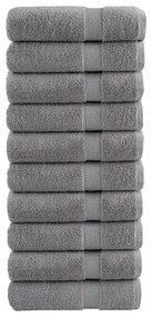 Prémiové osušky SOLUND 10 ks šedé 100x150 cm 600 g/m² 137313
