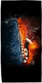 Sablio Ručník Ohnivý saxofon - 50x100 cm