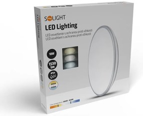 Solight LED osvětlení s ochranou proti vlhkosti, IP54, 18W, 1530lm, 3CCT, 33cm