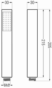 Mexen příslušenství - 1-bodový ruční sprchový set R-77, černá, 785775053-70
