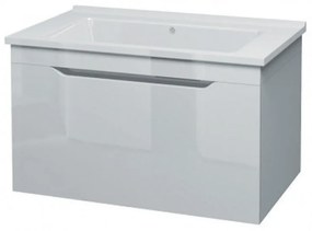 Závěsná skříňka s umyvadlem Plano Davos 1Z bílá A0016 85 x 45 x 46 cm