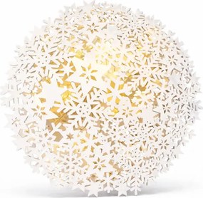 3D LED svítící vločka na baterie 26 × 29 × 3,2 cm teple bílá, IP20 interiér, AA