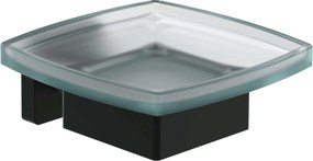 Villeroy & Boch Elements Striking - Mýdlenka s držákem, sklo/matná černá TVA152020000K5