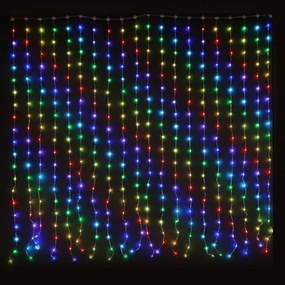 Světelný závěs 400 LED 200×200 cm vícebarevný
