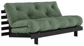 Zelená rozkládací pohovka 160 cm Roots Black Night – Karup Design